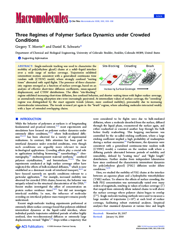 (PDF) Three Regimes of Polymer Surface Dynamics under Crowded Conditions