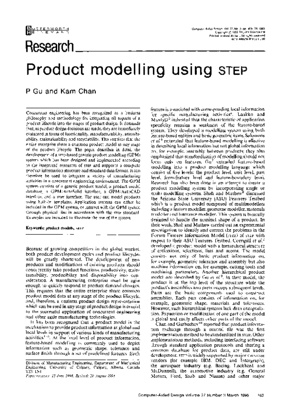 (PDF) Product modelling using step