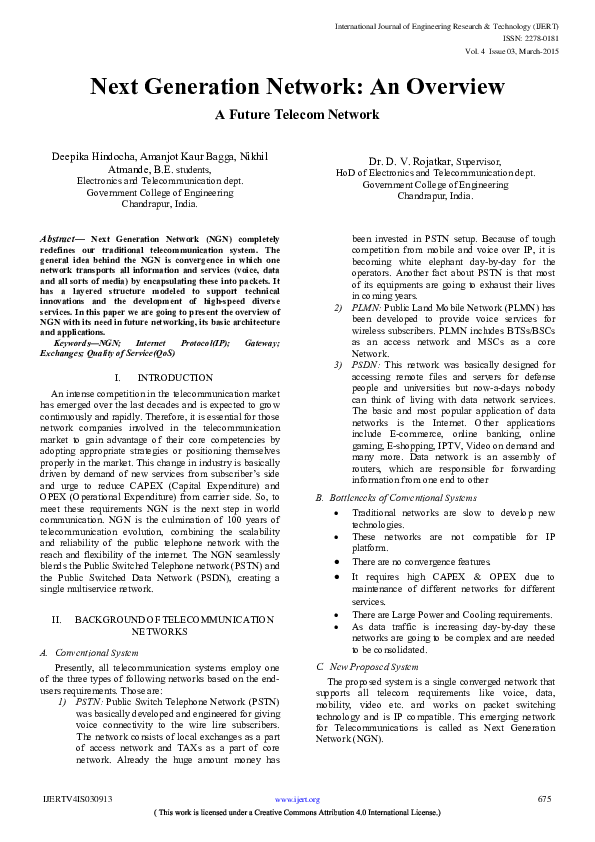 (PDF) Next Generation Network: An Overview