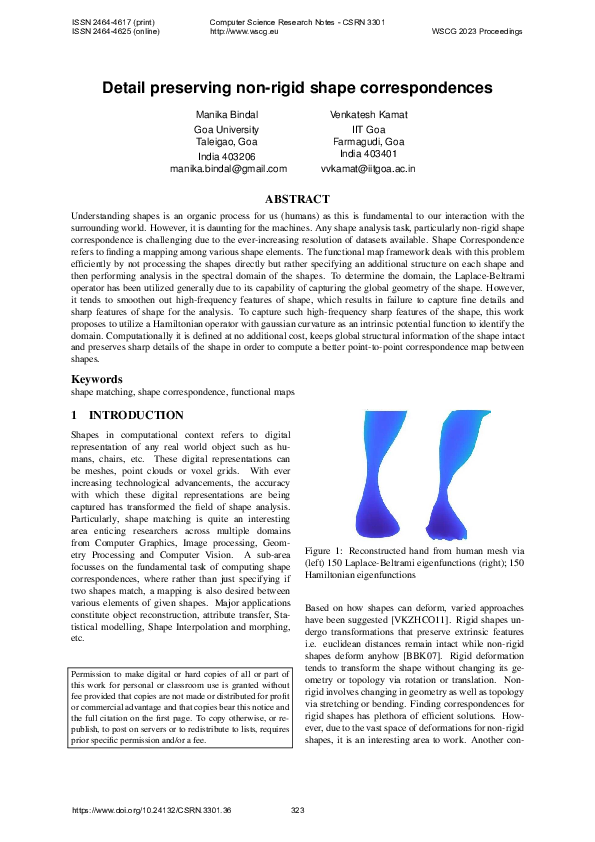 (PDF) Detail Preserving Non-rigid Shape Correspondences