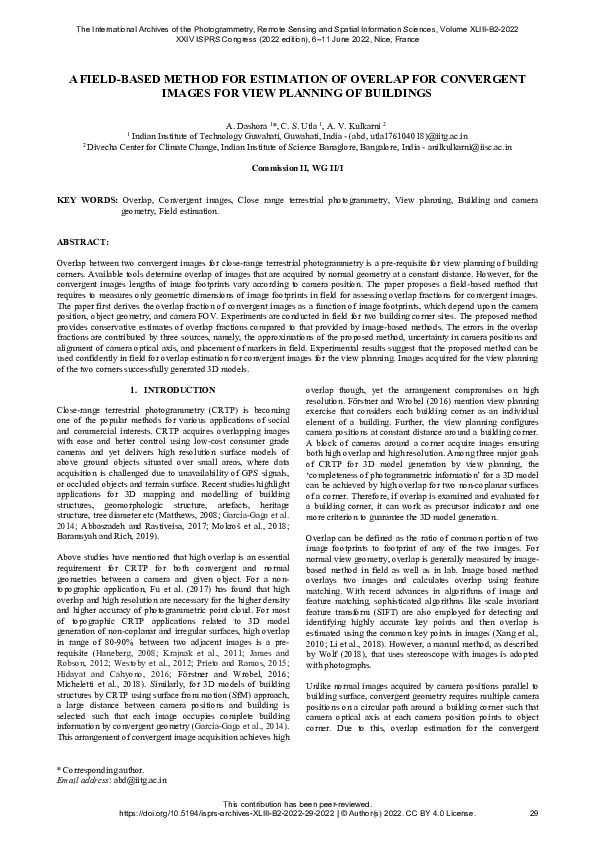 (PDF) Field Method for Estimating Overlap in Convergent Imaging