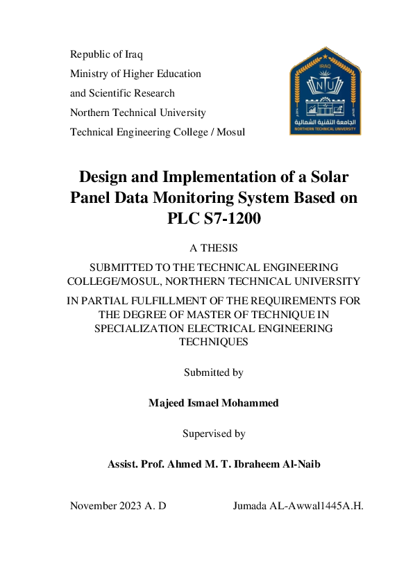 (PDF) Design and Implementation of a Solar Panel Data Monitoring System ...