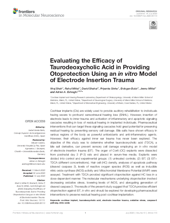 (PDF) Evaluating the Efficacy of Taurodeoxycholic Acid in Providing ...