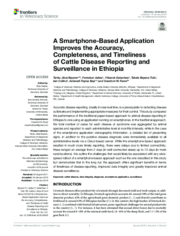 (PDF) A Smartphone-Based Application Improves the Accuracy ...