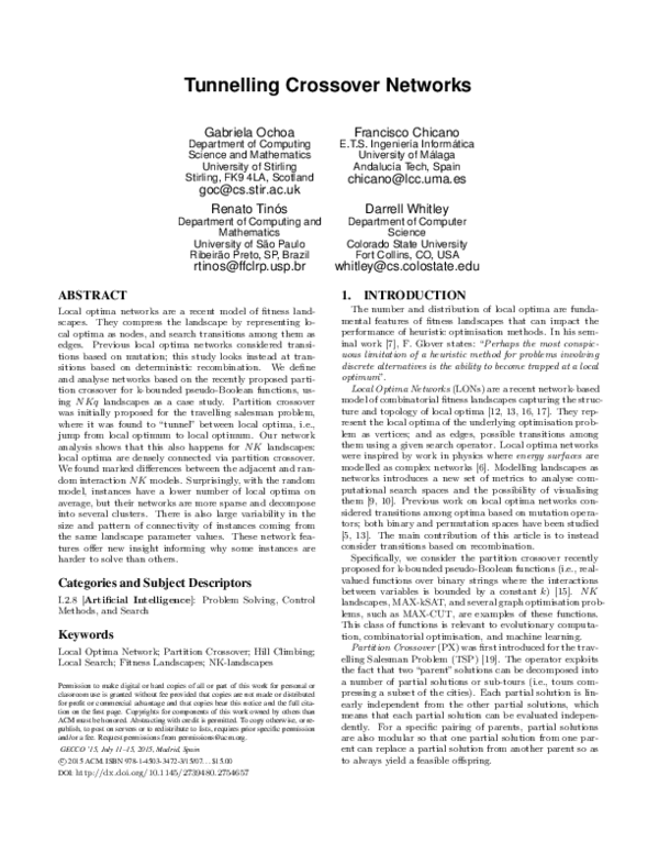(PDF) Tunnelling Crossover Networks | Gabriela Ochoa - Academia.edu