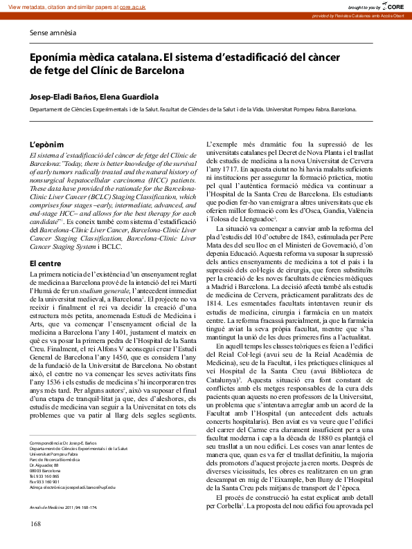 (PDF) Eponímia mèdica catalana. El sistema d'estadificació del càncer ...
