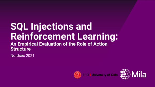 (PDF) SQL Injections and Reinforcement Learning: An Empirical Evaluation of the Role of Action ...