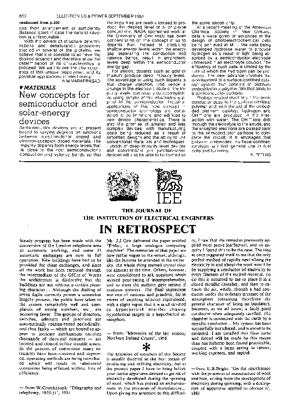 (PDF) Materials. New concepts for semiconductor and solar-energy devices