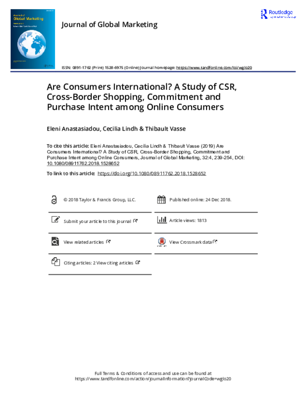 (PDF) Are Consumers International? A Study of CSR, Cross-Border ...