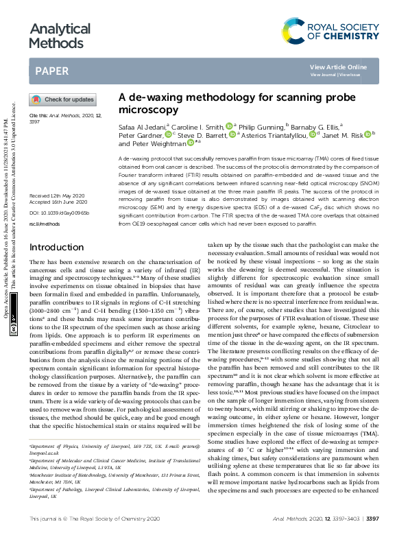 (PDF) A de-waxing methodology for scanning probe microscopy | Barney ...