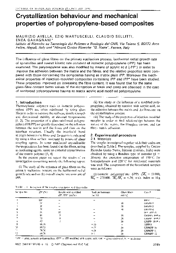 (PDF) Crystallization behaviour and mechanical properties of ...