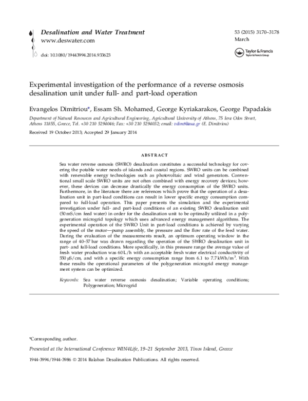 (PDF) Experimental investigation of the performance of a reverse ...
