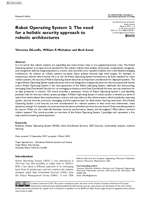 (PDF) Robot Operating System 2