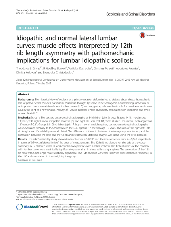 (PDF) Idiopathic and normal lateral lumbar curves: muscle effects ...