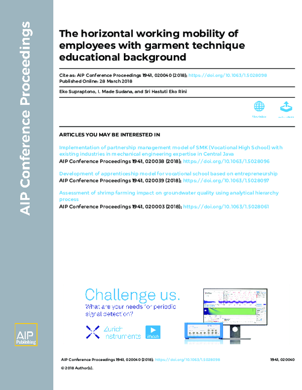 (PDF) The horizontal working mobility of employees with garment ...