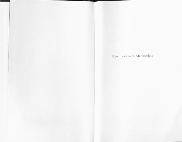 New Testament Manuscripts. Their Texts and their World