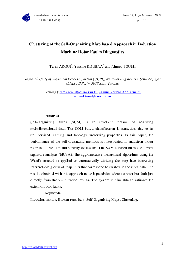 Pdf Clustering Of The Self Organizing Map Based Approach In Induction