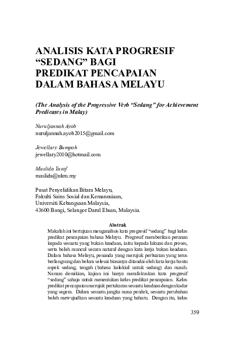 (PDF) Analisis Kata Progresif 'sedang' Bagi Predikat Pencapaian dalam ...