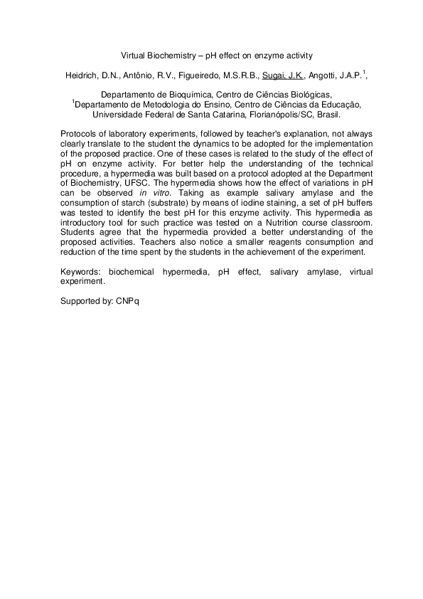 (PDF) Virtual Biochemistry – pH effect on enzyme activity | Jose ...