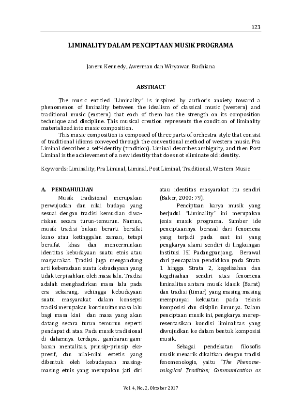 (PDF) Liminality Dalam Penciptaan Musik Programa