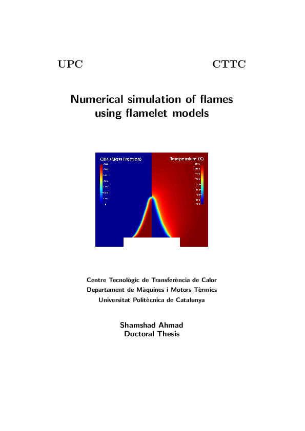 (PDF) Numerical simulation of flames using flamelet models