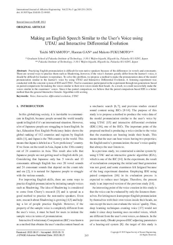 (PDF) Making an English Speech Similar to the User’s Voice using UTAU ...