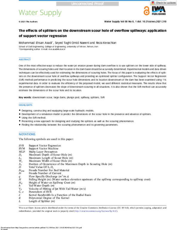(PDF) The effects of splitters on the downstream scour hole of overflow ...