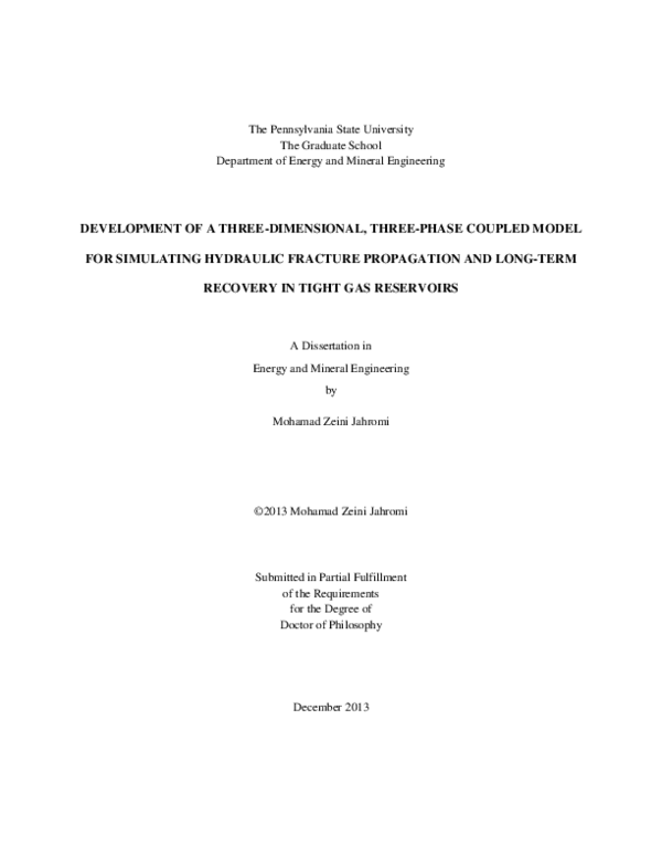 (PDF) Development of a Three-Dimensional Three-Phase Fully Coupled Numerical Simulator for ...
