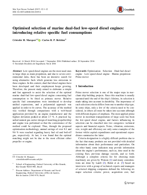 (PDF) Optimised selection of marine dual-fuel low-speed diesel engines ...