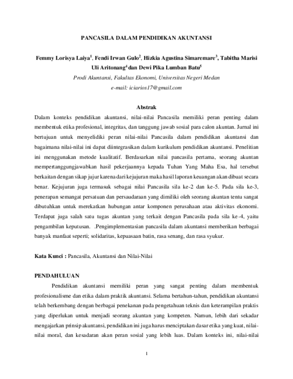 (PDF) PANCASILA DALAM PENDIDIKAN AKUNTANSI