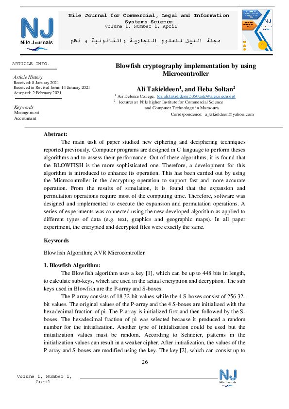 (PDF) Blowfish cryptography implementation by using Microcontroller