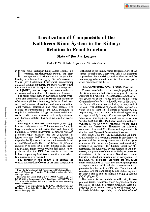(PDF) Localization of Components of the Kallikrein-Kinin System in the ...