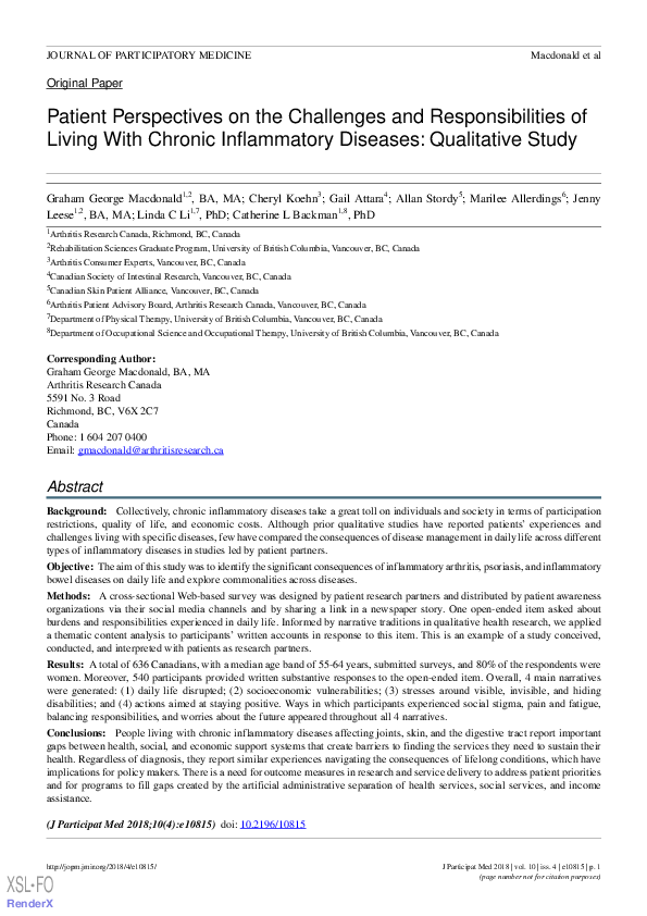 (PDF) Patient Perspectives on the Challenges and Responsibilities of ...