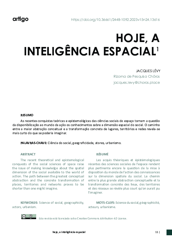 (PDF) A inteligência espacial