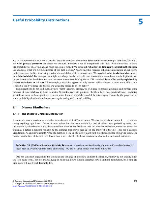 (PDF) Probability and Statistics for Computer Scientists by Michael Baron