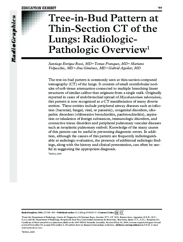 (PDF) Tree-in-Bud Pattern at Thin-Section CT of the Lungs: Radiologic ...