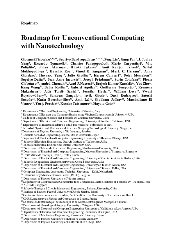 (PDF) Roadmap for Unconventional Computing with Nanotechnology (PDF) Roadmap for Unconventional Computing with Nanotechnology