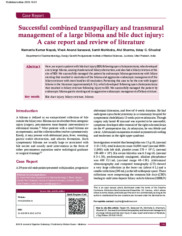 (PDF) Successful combined transpapillary and transmural management of a ...