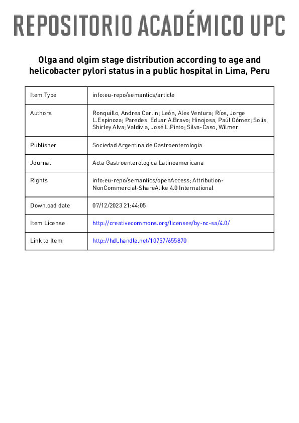 (PDF) Olga and olgim stage distribution according to age and ...