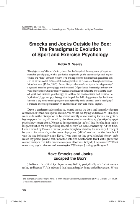(PDF) Smocks and Jocks Outside the Box: The Paradigmatic Evolution of ...