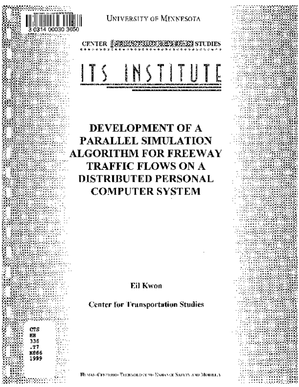 (PDF) Development of a Parallel Simulation Algorithm for Freeway Traffic Flows on a Distributed ...