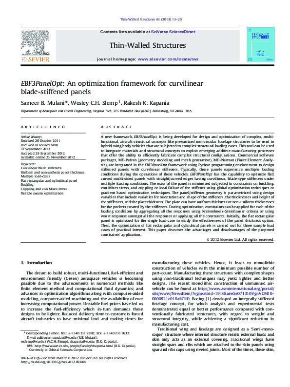 (PDF) EBF3PanelOpt: An optimization framework for curvilinear blade ...