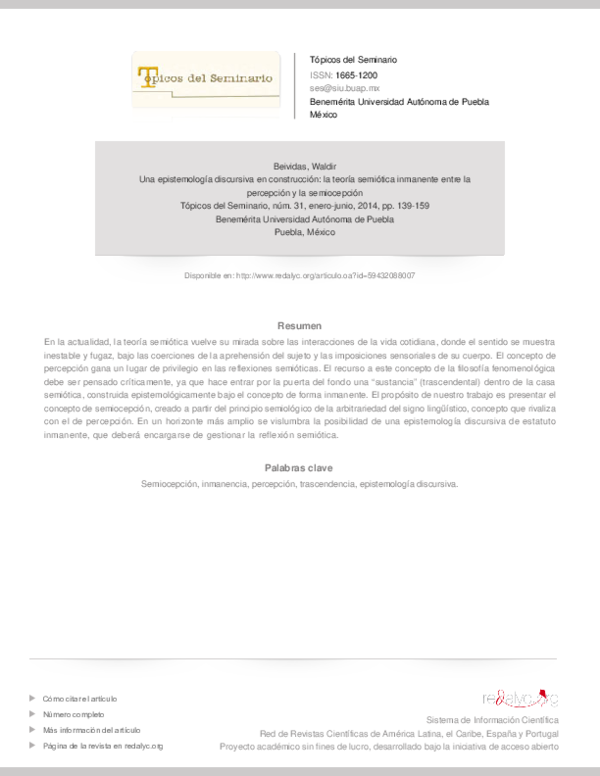 (PDF) Una epistemología discursiva en construcción: la teoría semiótica ...