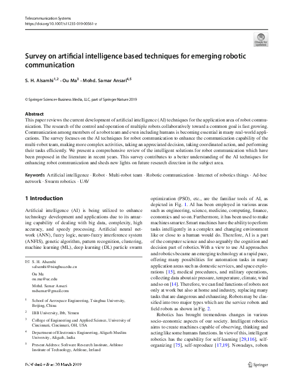 (PDF) A survey on Artificial Intelligence based techniques to convert ...