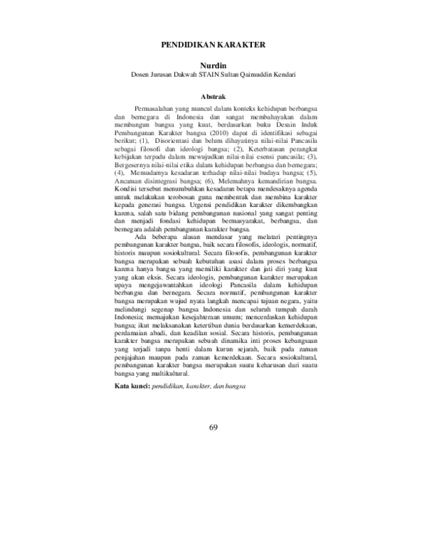 (PDF) Pendidikan Karakter