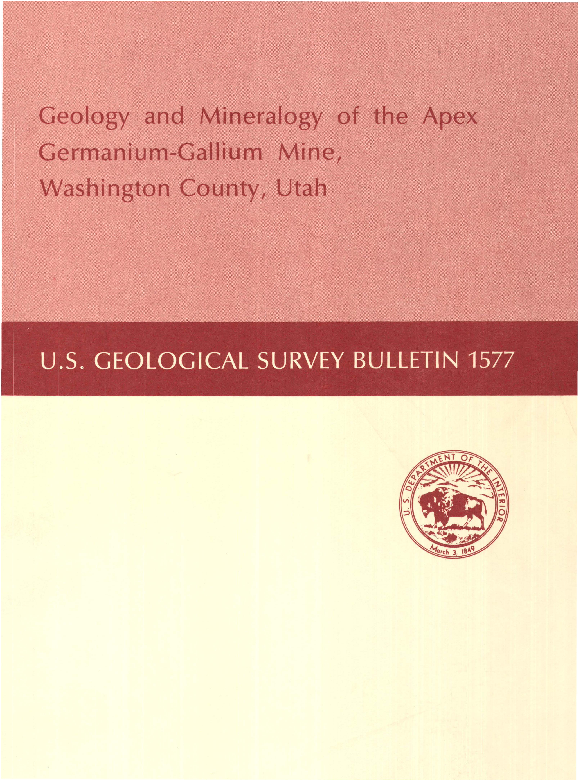 (PDF) Geology and mineralogy of the Apex germanium-gallium mine ...