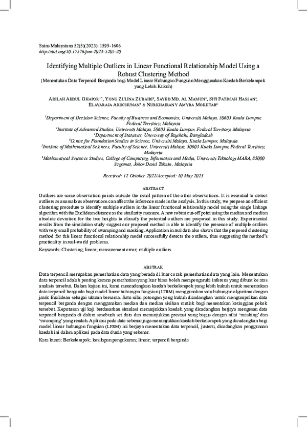 (PDF) Identifying Multiple Outliers in Linear Functional Relationship ...