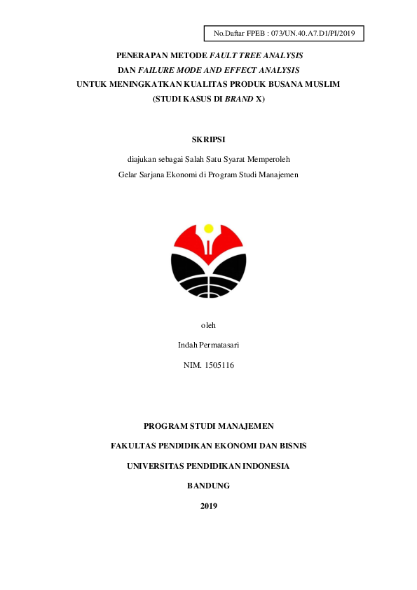(PDF) Penerapan Metode Fault Tree Analysis Dan Failure Mode and Effect ...