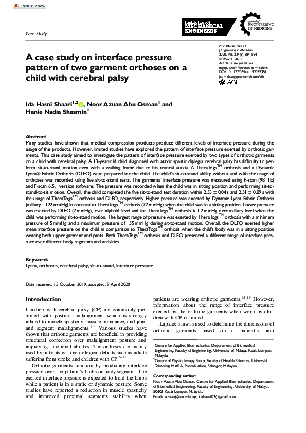 (PDF) A case study on interface pressure pattern of two garment ...