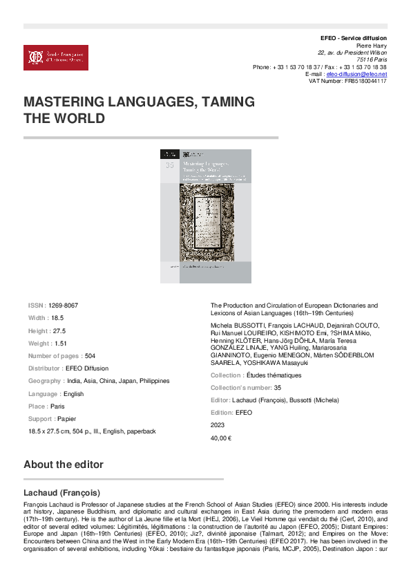 (PDF) MASTERING LANGUAGES, TAMING THE WORLD